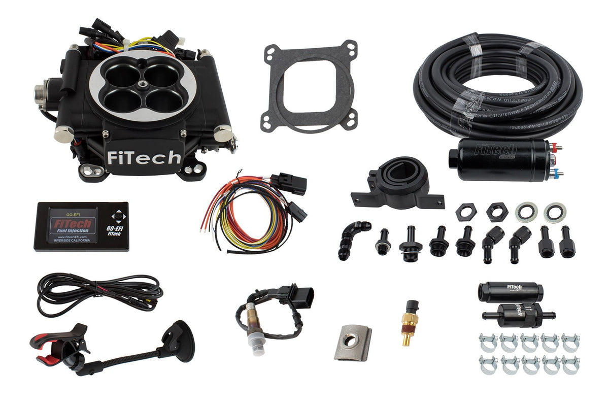 FiTECH Go EFI 4 Matte Black + In-line Fuel Pump Master Kit 31002 – The ...
