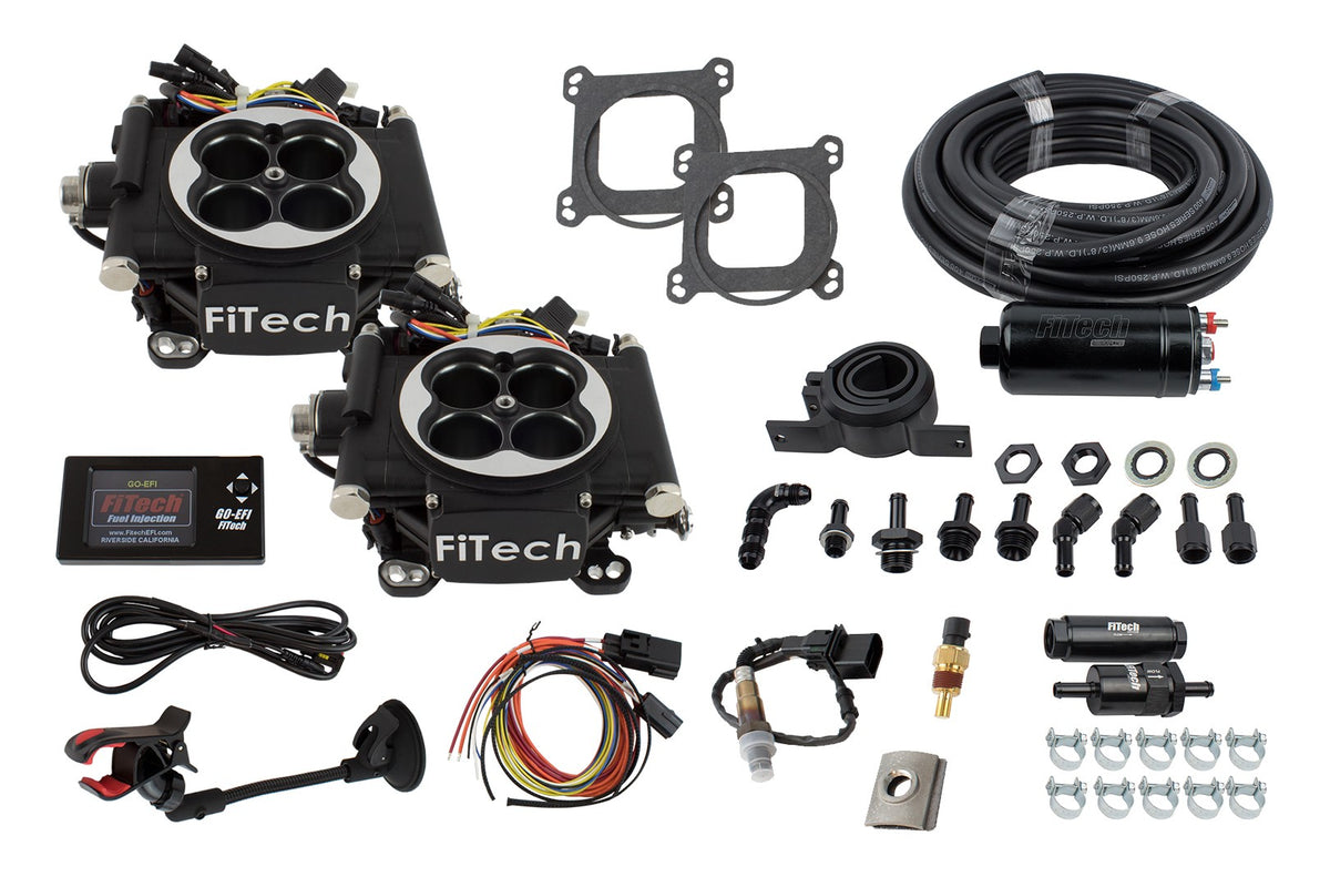 FiTech Go EFI 2x4 Dual-Quad 625 HP Self-Tuning Fuel Injection System 3 ...